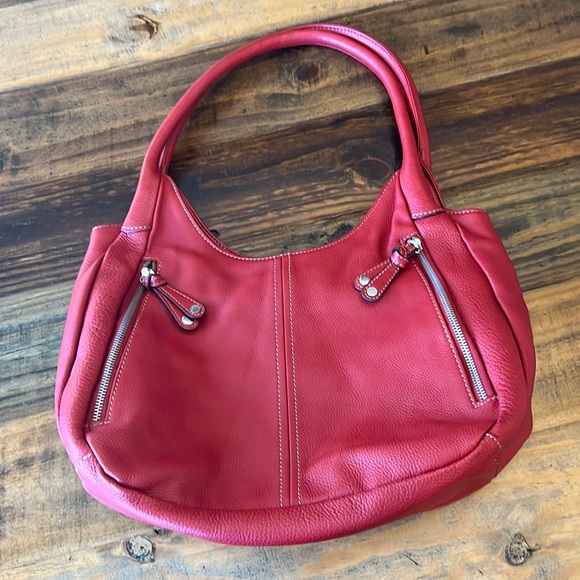 Tignanello | Bags | Tignanello Red Leather Hobo Bag | Poshmark